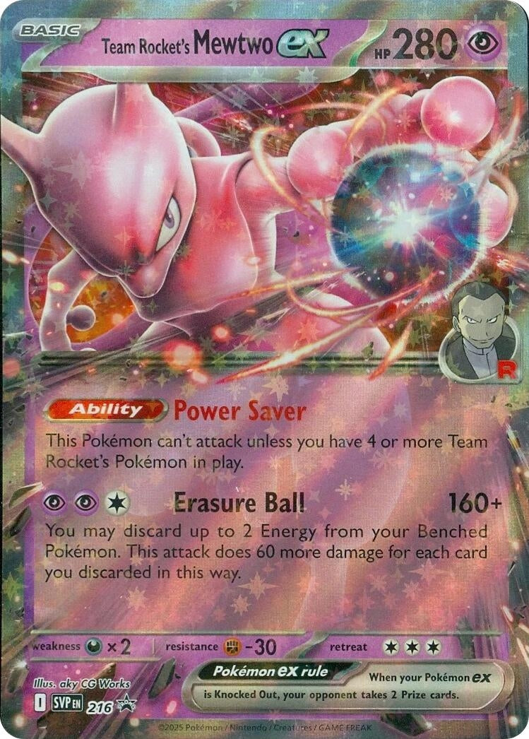 Team Rocket's Mewtwo ex - 216 (216) (SV: Scarlet & Violet Promo Cards)