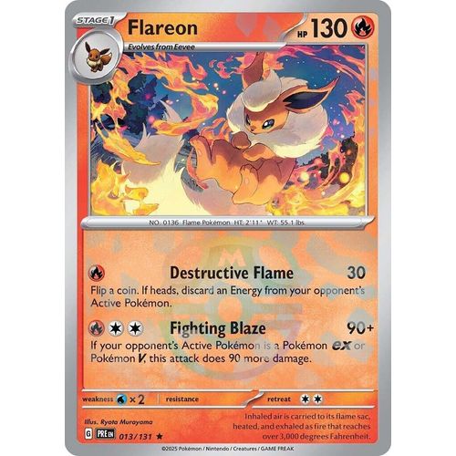 Flareon (Master Ball Pattern) (013/131) [SV: Prismatic Evolutions]