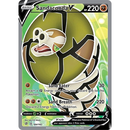 Sandaconda V (Full Art) (184/192) (SWSH02: Rebel Clash)
